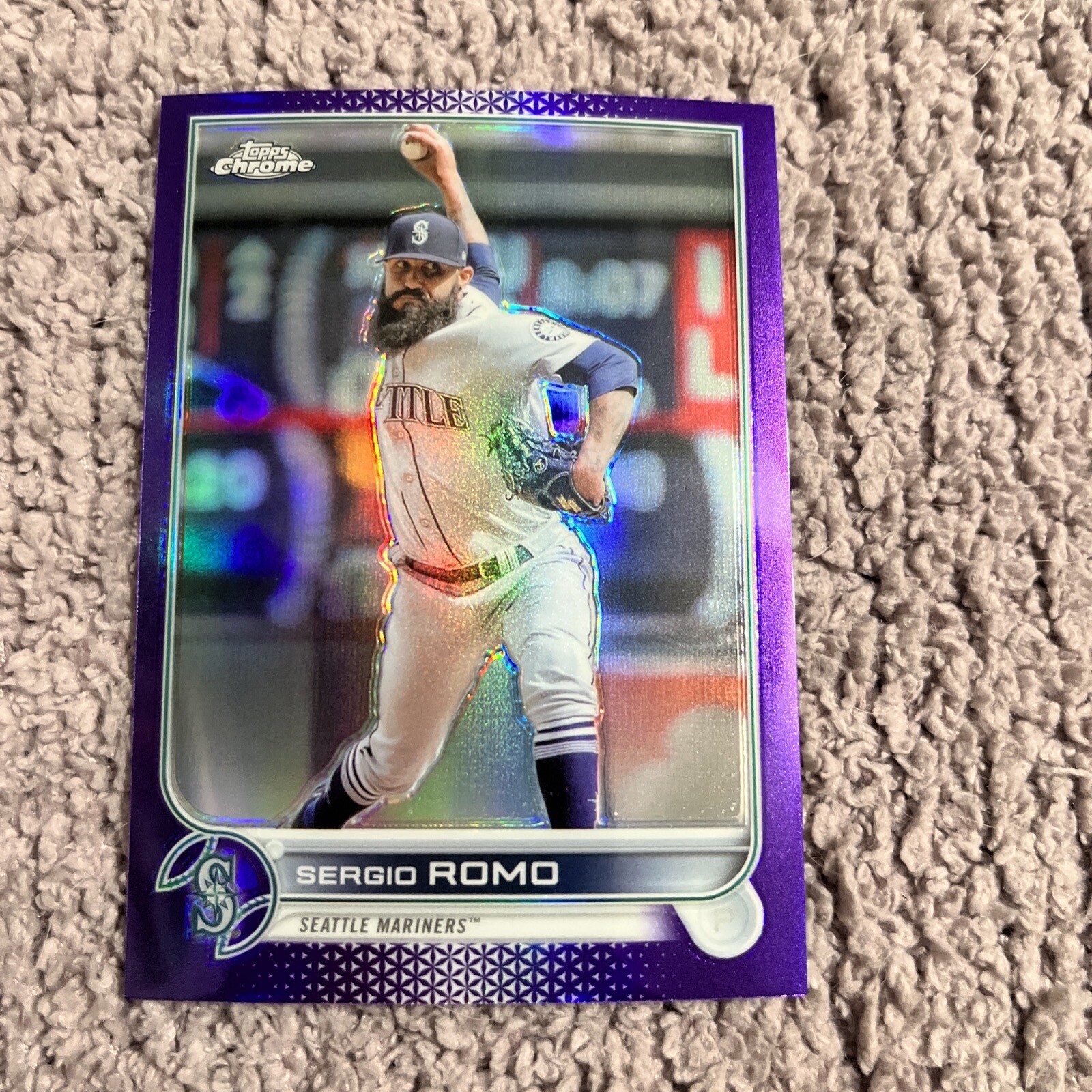2022 Topps Chrome Update Purple Refractor #USC25 Sergio Romo Mariners ...