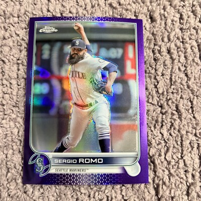 2022 Topps Chrome Update Purple Refractor #USC25 Sergio Romo Mariners ...