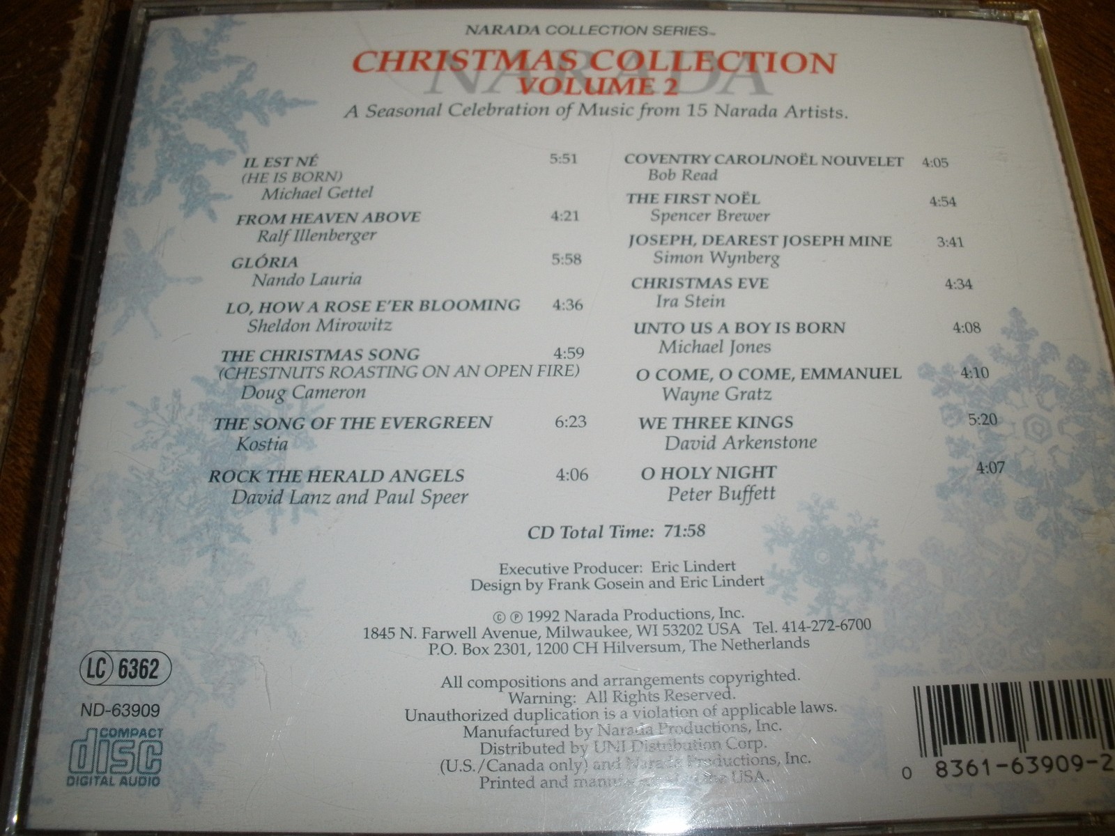 Narada Christmas Collection, Vol. 2 by Various Artists (CD, Sep-2003 ...