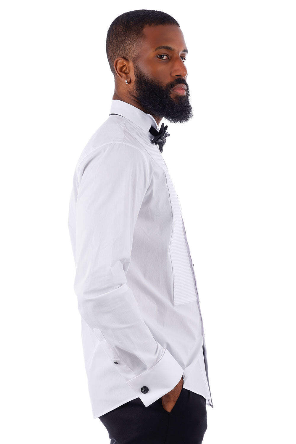 BARABAS Men's Solid Color Tuxedo Button Down Long Sleeve Shirt 4txs01 ...