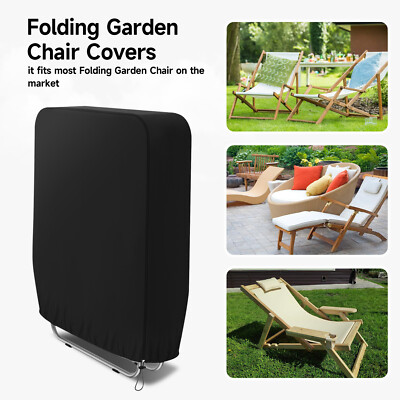 Folding Reclining Chair Cover Rattan Garden Sun Lounger Waterproof ...