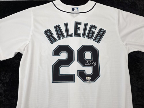 Marieners Cal Raleigh Autographed Auto Signed Baseball Jersey White ...