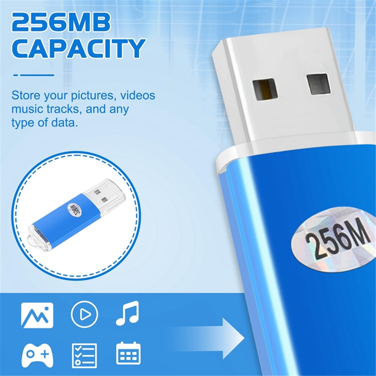 256 MB USB 2.0 Flash U-Disk Blau L7F15640 | eBay