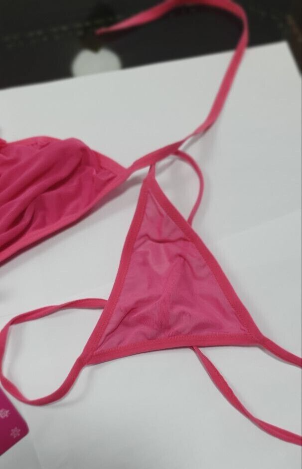 Two Piece Bra with Bikini One Size Pink Free Size for Girls Women ...