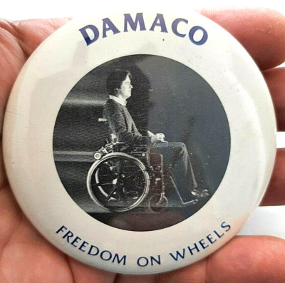 DAMACO Wheelchairs Freedom on Wheels 3" Pinback Helps the handicaped | eBay
