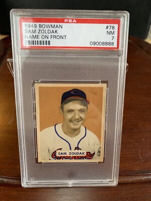 1949 Bowman #78 Sam Zoldak Name on Front NOF PSA 7 NM Near MINT | eBay