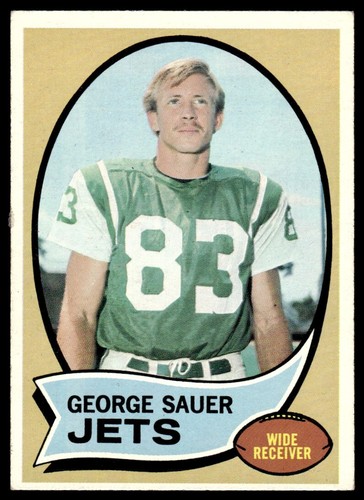1970 TOPPS GEORGE SAUER JR. NEW YORK JETS #176B | eBay