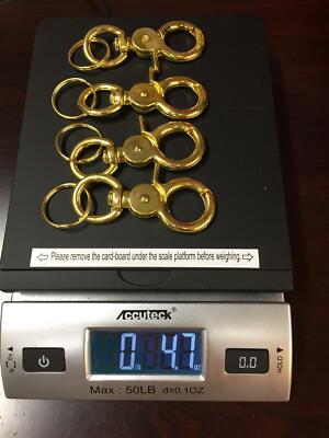 4 Flag Pole 3+" Bronze Brass Flagpole Snap Clips w/ XL Swivel Eyelet ...