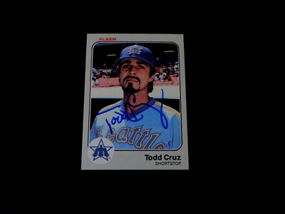 Todd Cruz Autographed 1983 Fleer Seattle Mariners Baseball Card #479 ...