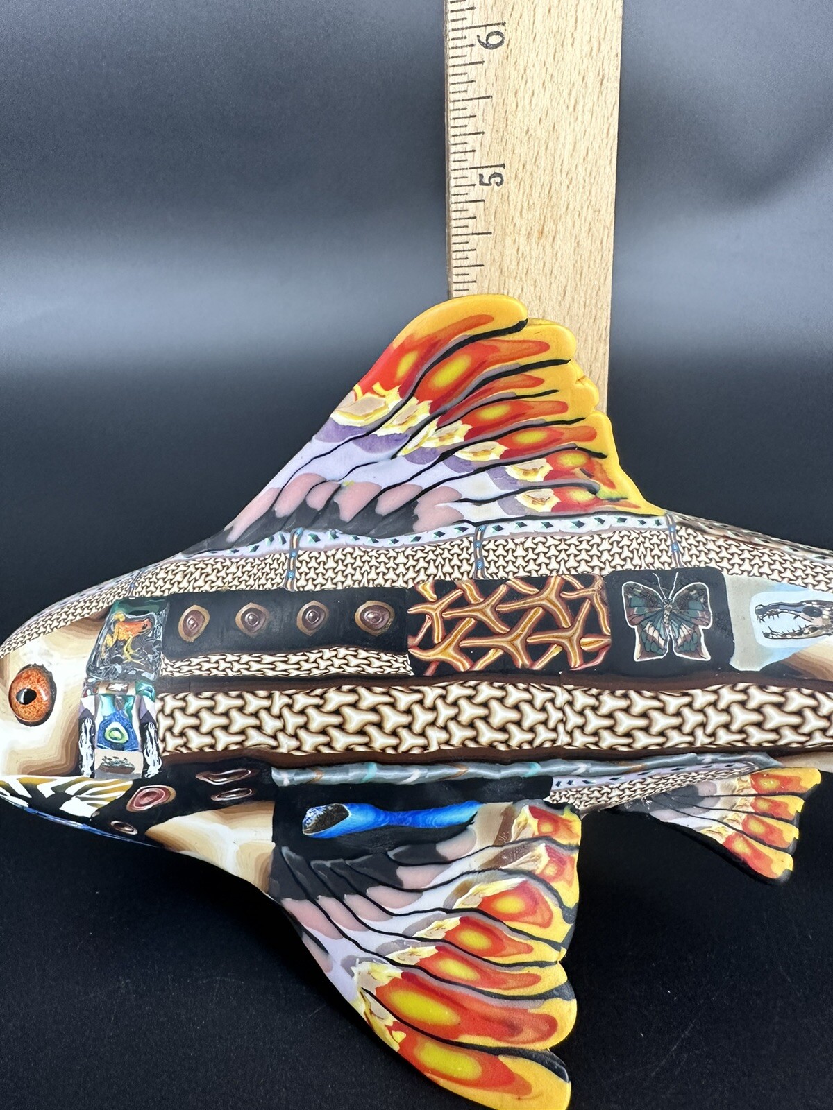 $4,400 ADAM THOMAS REES SIGNED Aquatic FISH POLYMER CLAY SCULPTURE ...
