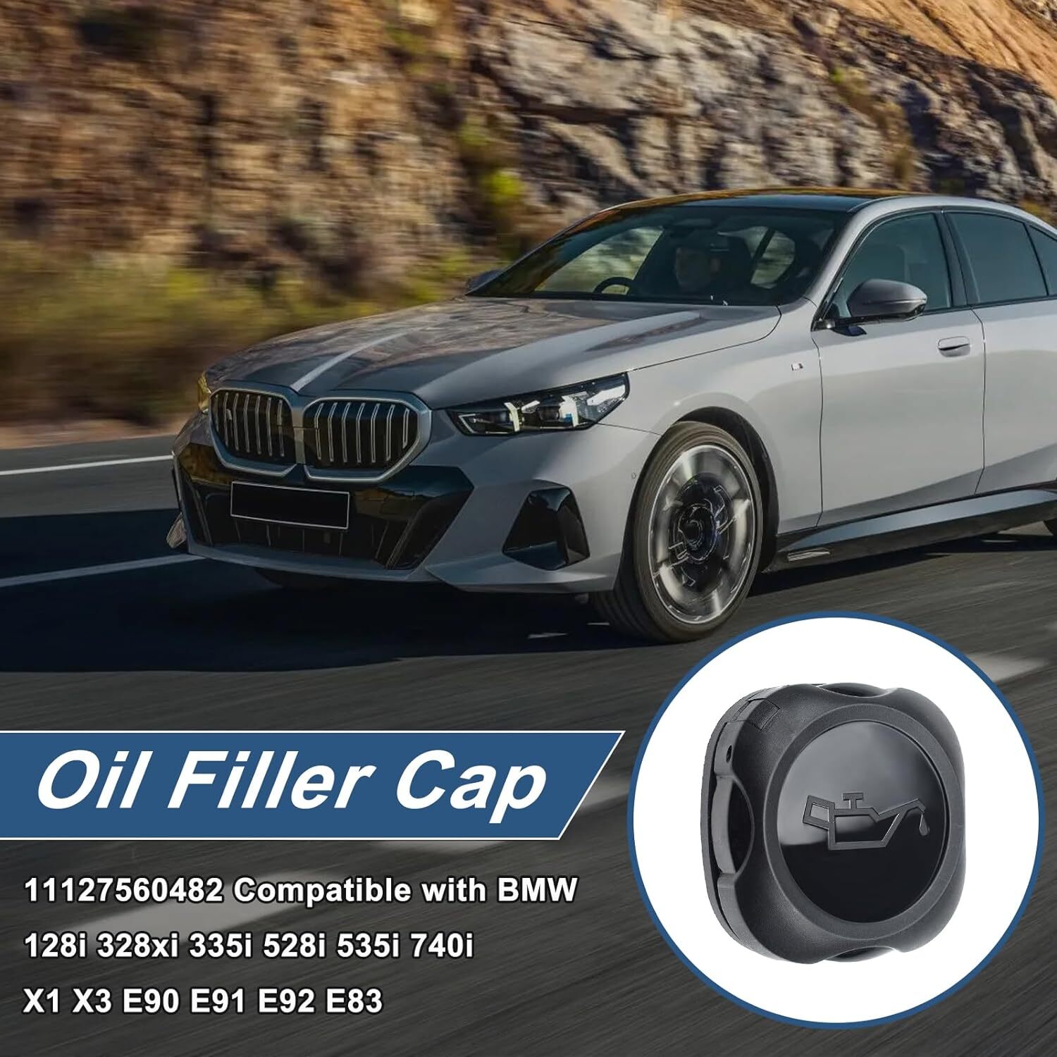 Engine Oil Filler Cap 11127560482 For BMW 128i 328i 528i 740i X3 E90 ...
