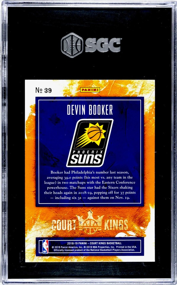 2018-19 Panini Court Kings #39 Devin Booker SGC 9.5 MINT+ | eBay
