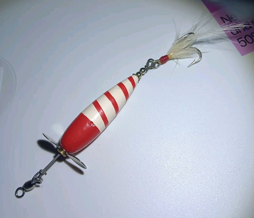 BARBER POLE style Fish Lure VHTF RARE Float Spinner Antique Vintage ...