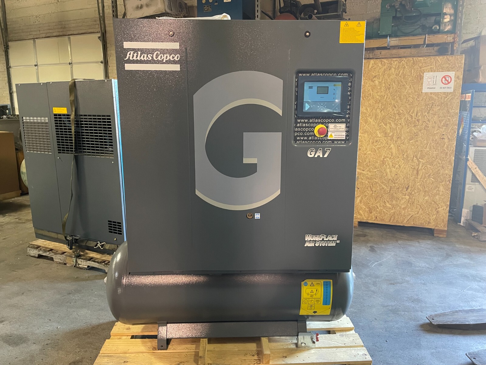 10 hp Atlas Copco GA7 rotary screw air compressor | eBay