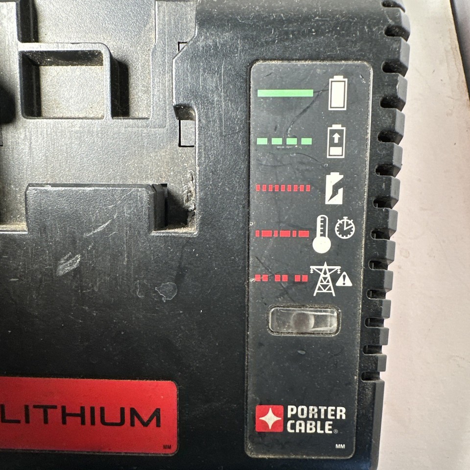 PORTER CABLE 18 Volt Lithium-Ion Rapid Battery Fast Charger Only PCLMVC ...