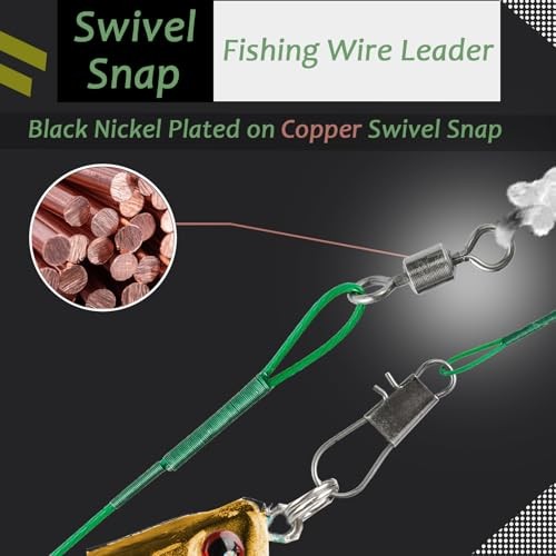Saltwater Steel Leaders Fishing Rigs Heavy Duty Wire #1 (5.9in-20lb ...