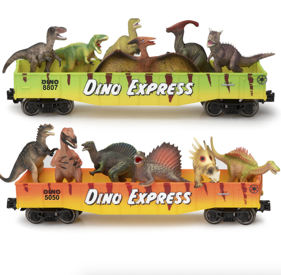O Gauge Dinosaur Express Train Set with Wireless Remote Contol Lights ...