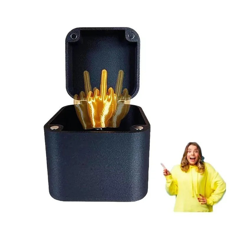 Middle Finger in a Box Surprise Christmas Gift Box Novelty Annoying ...