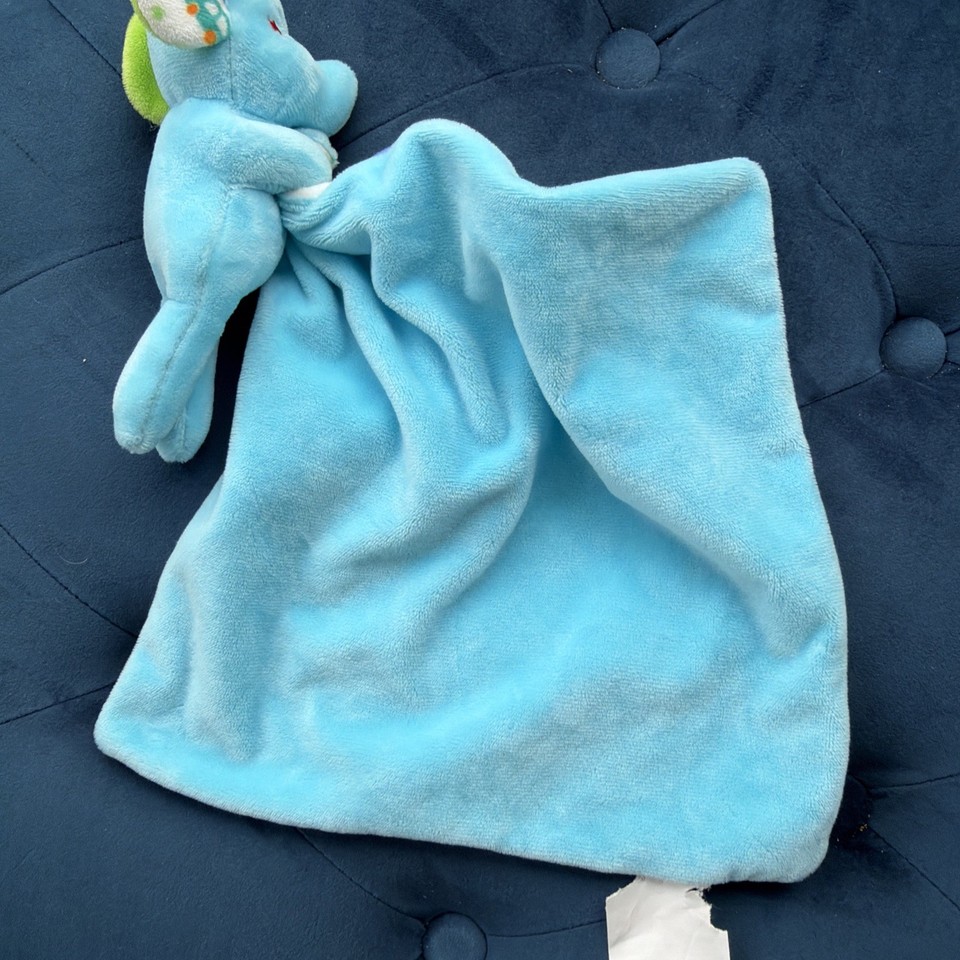 Get Comfy Boys Blue Elephant Vehicle Baby Comforter Comfort Blanket ...