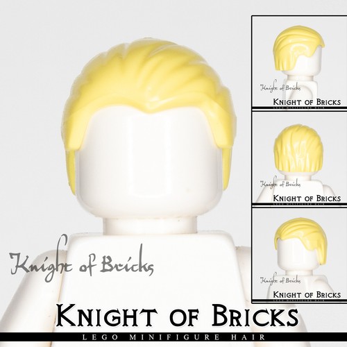 LEGO Minifigure Hair YELLOW 92081 Male Boy Combed Front to Rear City ...