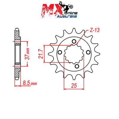 MTX Front Sprocket 17T Polaris PREDATOR 500 2003-2007 10-126-17 | eBay ...