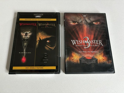 Wishmaster Parts 1-2 & 3 DVD Lot Cult Horror - One Used one Brand New ...