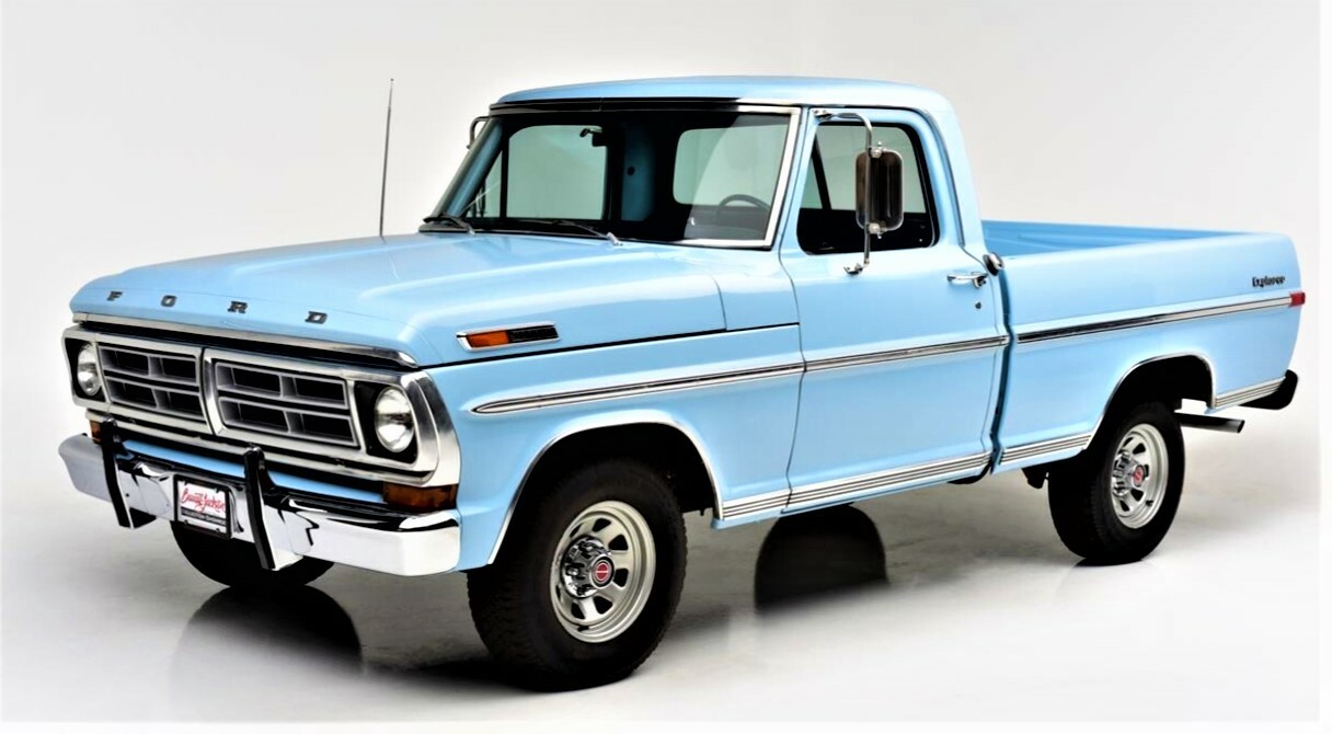 FORD F100 REAR SLIDING GLASS WINDOW TINTED WITH BLACK ALLOY FRAME 67-72 ...