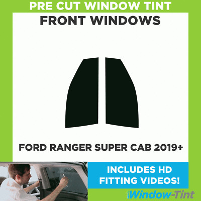 Pre Cut Car Window Tint for Ford Ranger Super Cab 2019+ Front Windows ...