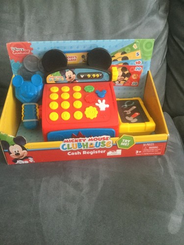 MICKEY MOUSE CLUBHOUSE TOY KIDS 10 PIECE CASH REGISTER - NEW IN PACKAGE ...