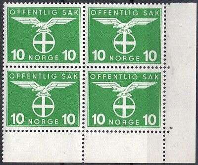 3064 Norway 1942, NK T 50, 10 øre Suncross official MNH, MI D46, SC # ...