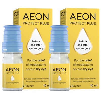 2 x AEON Protect Plus Eye Drops for Moderate to Severe Dry Eye 10ml ...