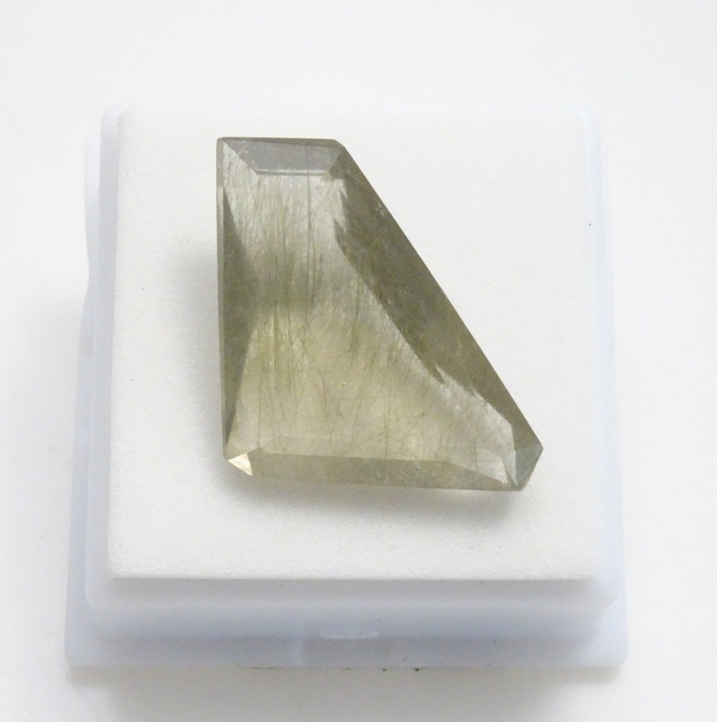 Rutilated Quartz Green/Gold Rutile - 19.0ct - 21x17mm - Freeform ...