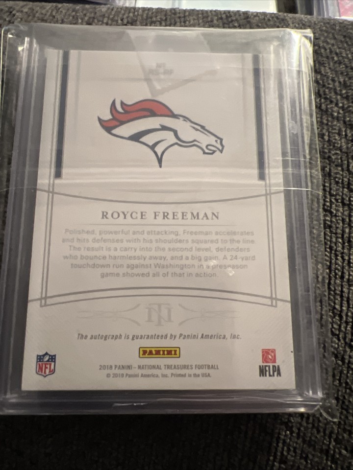 Royce Freeman 2018 National Treasures auto autograph rookie Broncos #58 ...