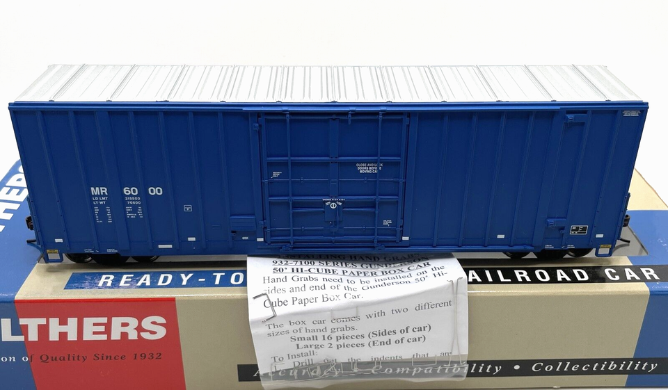 HO WALTHERS 932-7117 GOLD GUNDERSON 50' HI-CUBE PAPER BOXCAR McCLOUD ...