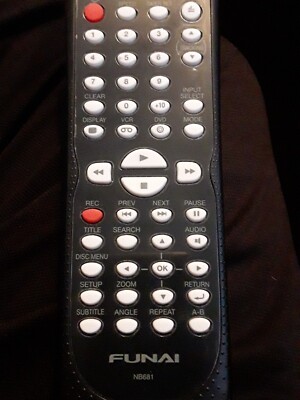 Funai Remote Control NB681 DVD / VCR VHS Combo Genuine Tested | eBay