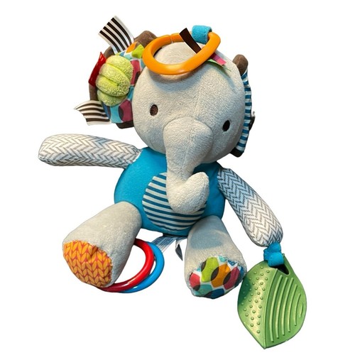 Skip Hop Bandana Buddies Plush Elephant Baby Toy Activity Squeak ...