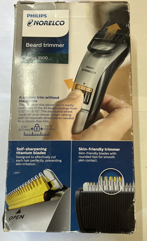 New Tested Philips Norelco Beard Trimmer 3500 Beard & stubble trimmer ...
