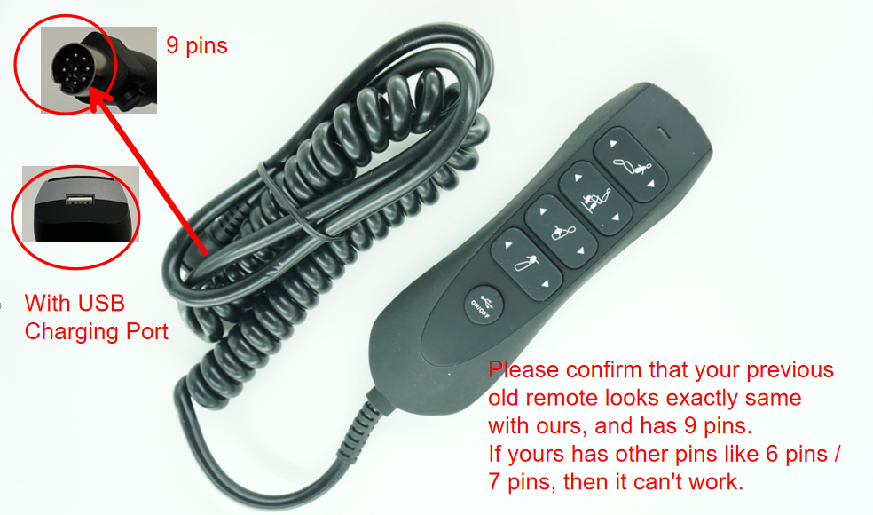 Remote Hand Control For Flexsteel Okin oscar Power Lift Chair Recliner ...