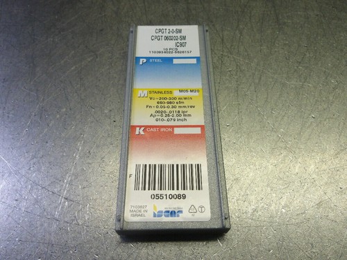 Iscar Carbide Turning Inserts QTY10 CPGT 2-0-SM/CPGT 060202-SM IC907 ...