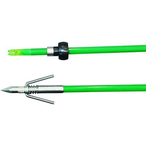 Truglo Fiberglass Bow Fishing Arrow w/Spring Fisher Point/Slide Green ...