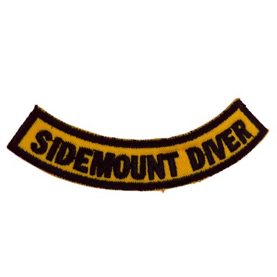 SIDEMOUNT DIVER Rocker - SCUBA DIVING iron-on PATCH embroidered ...