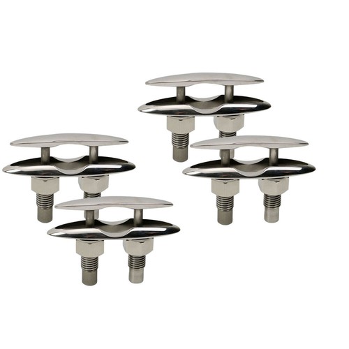 4PCS Boat Cleat 6 Inch Pull Up Cleat Deck Hidden Flush Mount 316 ...