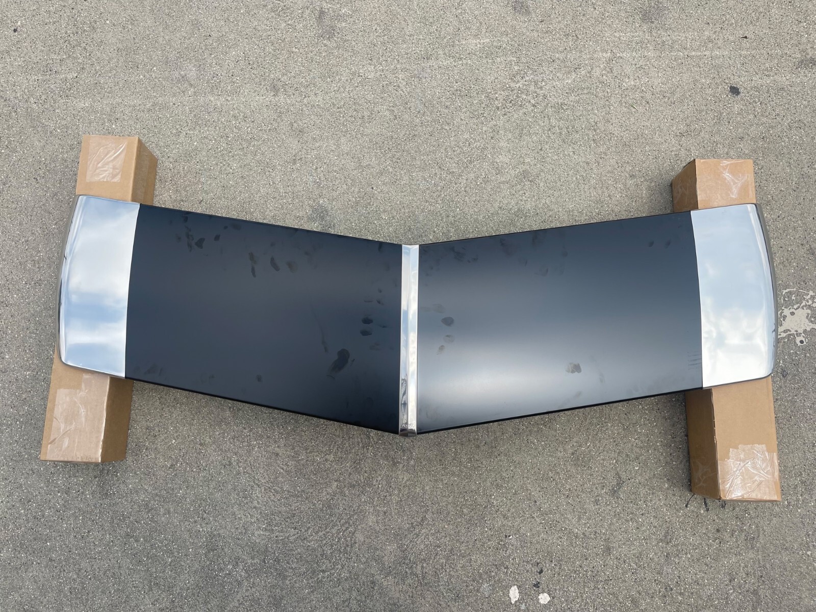 Peckat Two Piece Outside Outer Exterior Sun Visor For Split Windshield ...