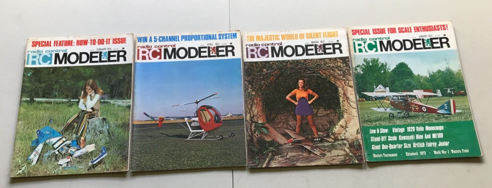 Lot of 34x R/C Radio Control RC Modeler Magazine 1963-1986 Model Planes ...