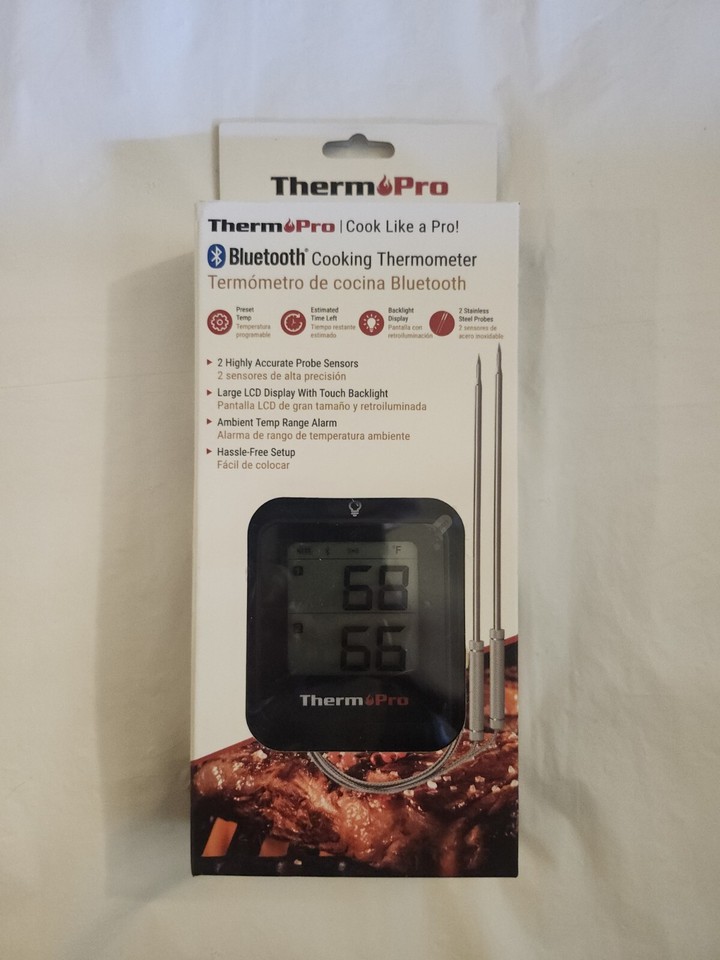 ThermoPro Wireless Meat Thermometer 650FT Bluetooth Dual Probes | eBay