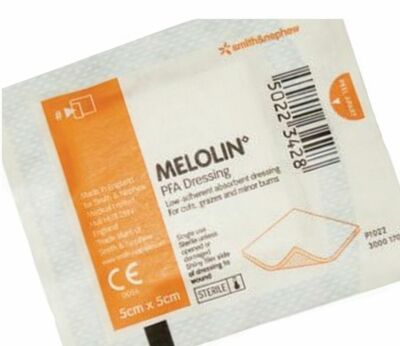 Melolin Dressing 5x5cm (10 Dressings) Non Adhesive | Burns | First Aid ...