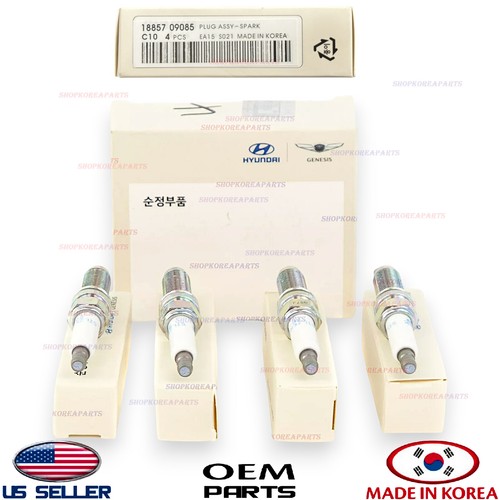 Genuine Spark Plugs Set 4pcs ⭐OEM⭐ HYUNDAI KIA 2.0T Engine *See ...