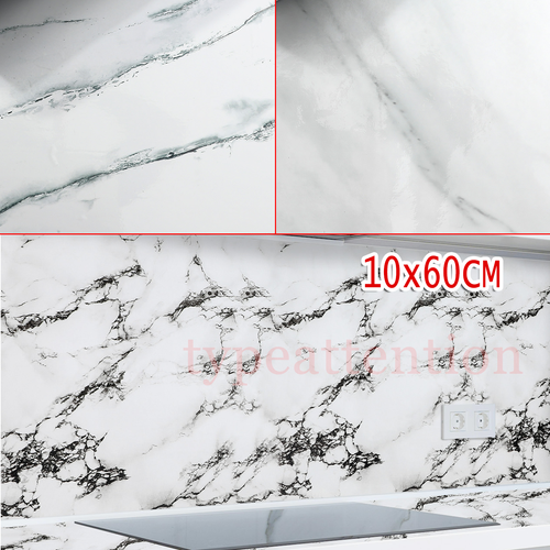 UK 10M*60CM Self Adhesive Kitchen Worktop Covering Cupboard Door Marble ...