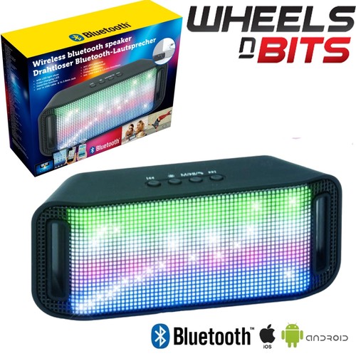 2x 3W Speaker Wireless Bluetooth Wireless Speaker LED Lights Smartphone ...