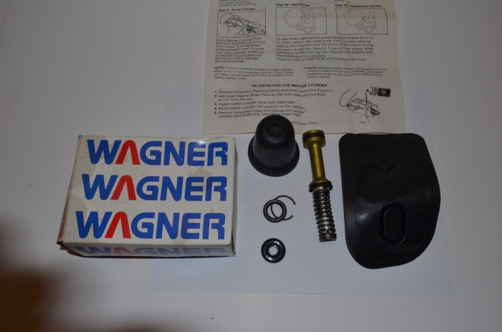 NEW OLD STOCK WAGNER MASTER CYLINDER REPAIR KIT F97681 | eBay